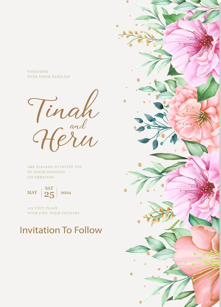 Free Sharing 8 AI Format Wedding Invitation Design Files